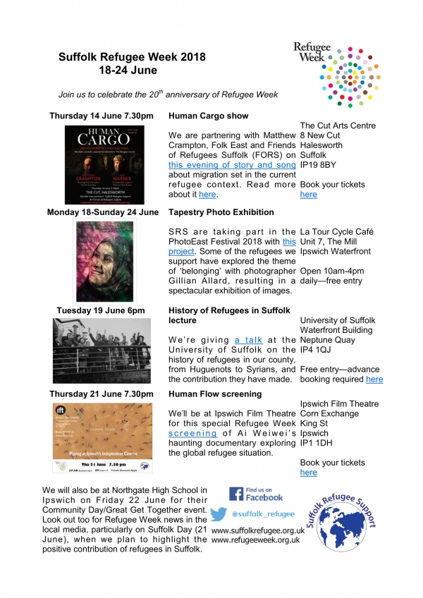 Refugee Week Programme – Suffolk Refugee Support